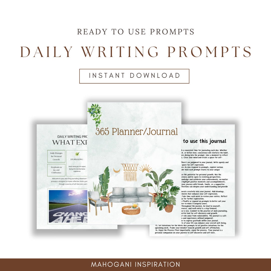 365 Daily Writing Prompts - Plant Themed - Etsy