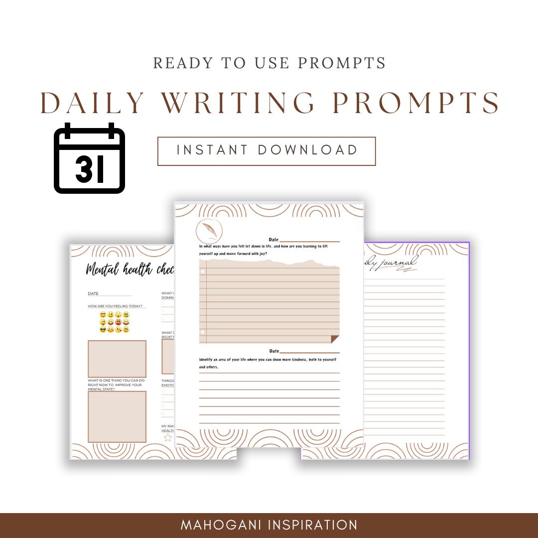 March Monthly Writing Prompts - Etsy