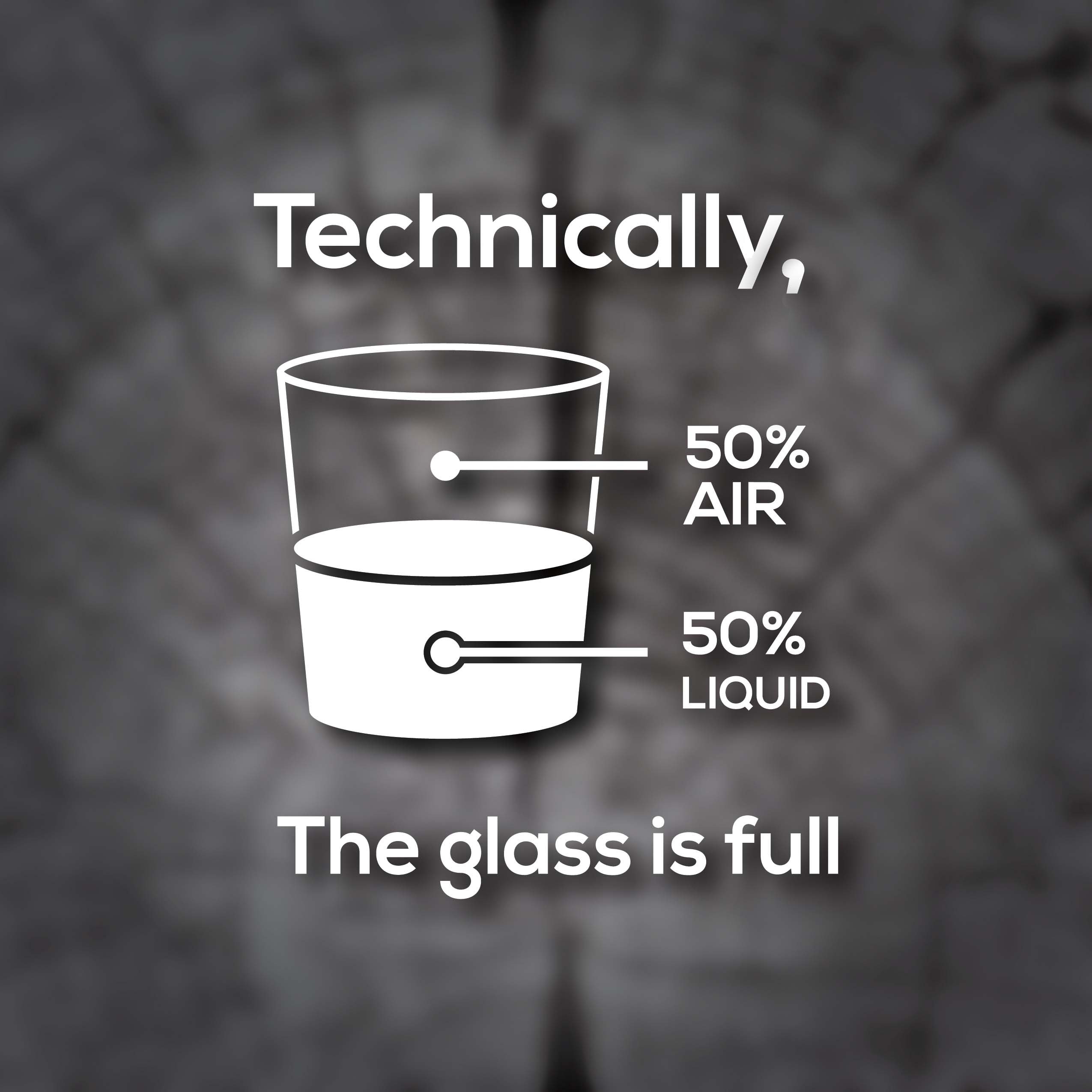 Glass Half Full Decal Glass Half Empty Decal Funny Decal | Etsy