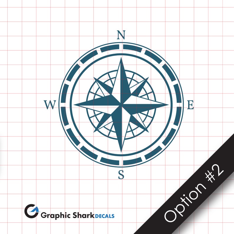 Personalized Compass Sticker Compass Decals Rose Compass - Etsy
