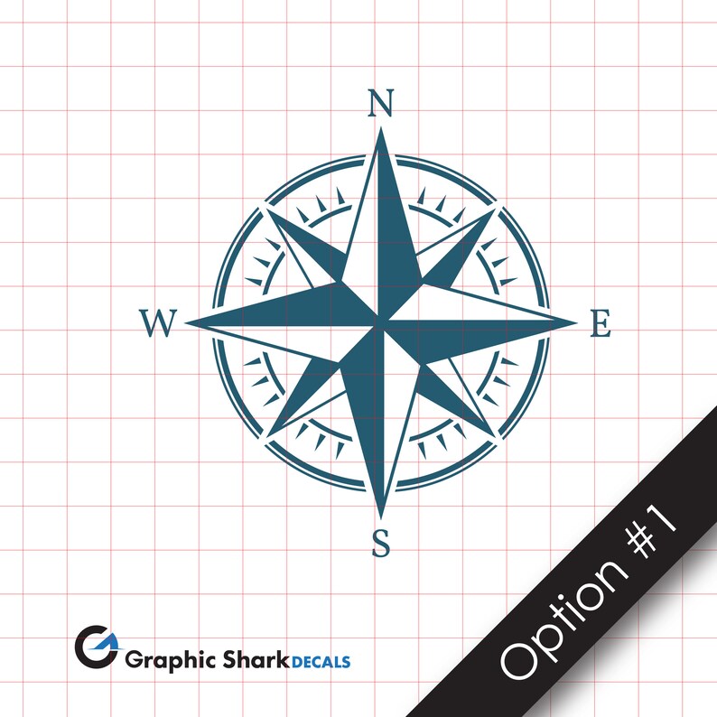 Personalized Compass Sticker Compass Decals Rose Compass - Etsy