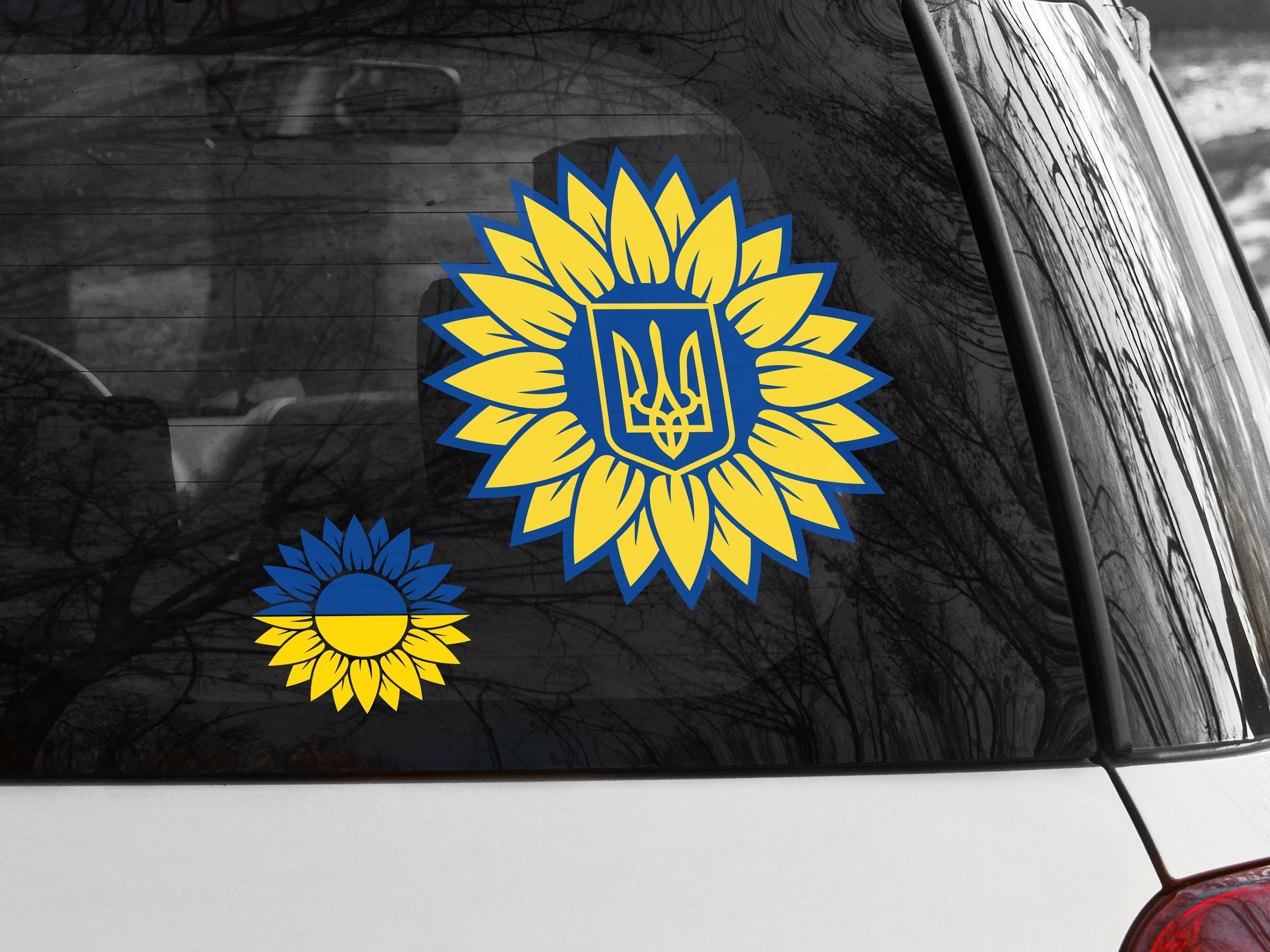 Ukraine Sunflower Decal Ukrainian Flag Ukraine Support | Etsy
