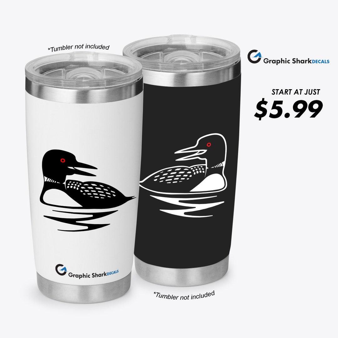 Common Loon Decal | Loon Sticker | Loon Mug | Canoe Decal | Kayak Decal ...