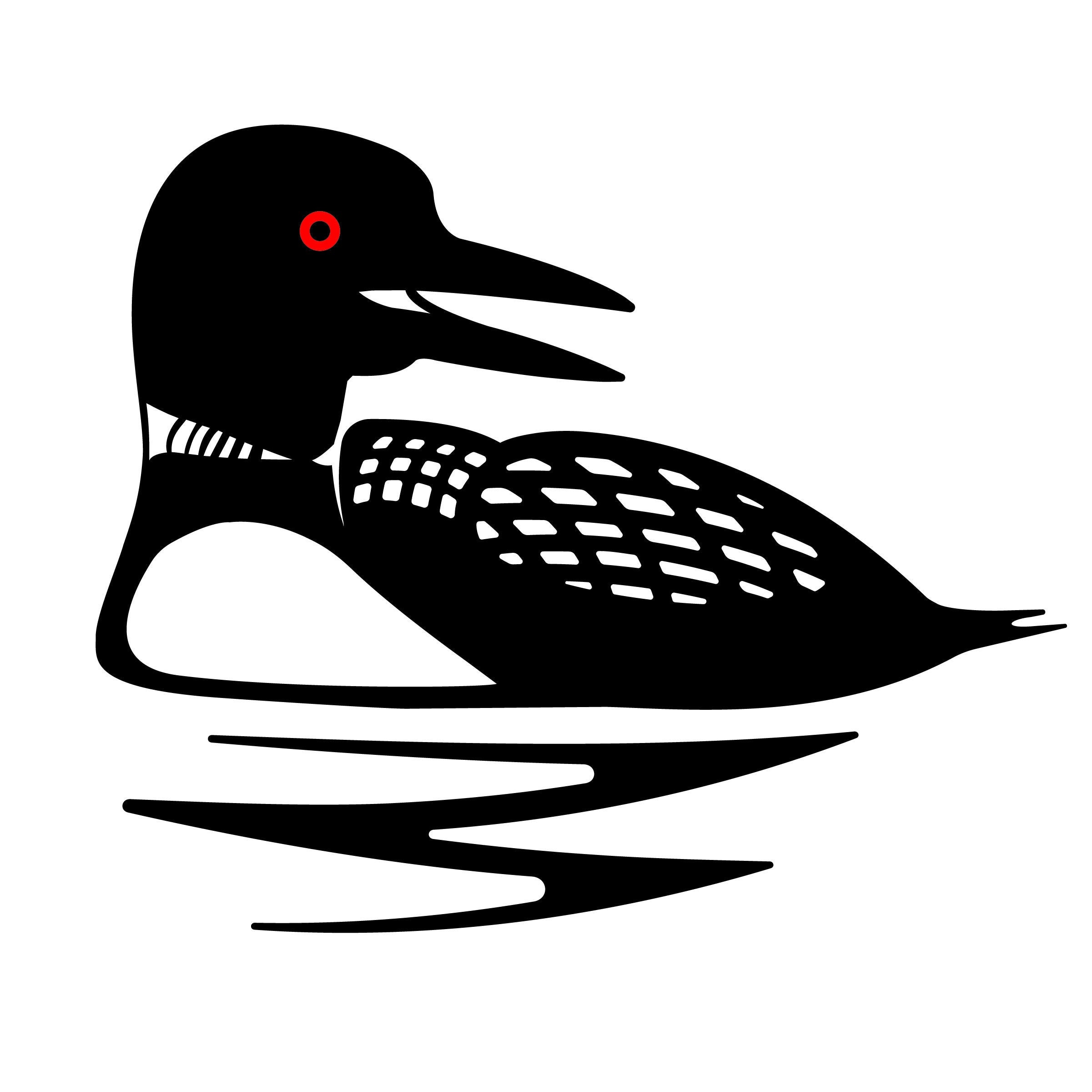 Common Loon Decal Loon Sticker Loon Mug Canoe Decal | Etsy