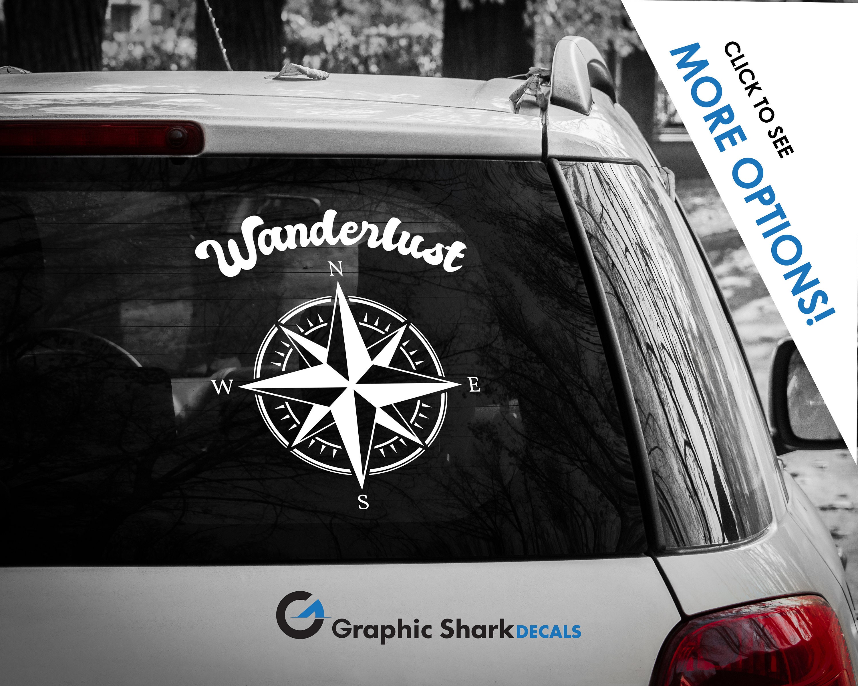 Personalized Compass Sticker Compass Decals Rose Compass | Etsy