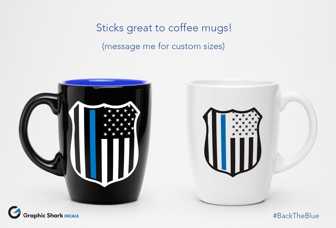 Thin Blue Line Decal - Back the Blue Sticker - Police Officer Gifts ...