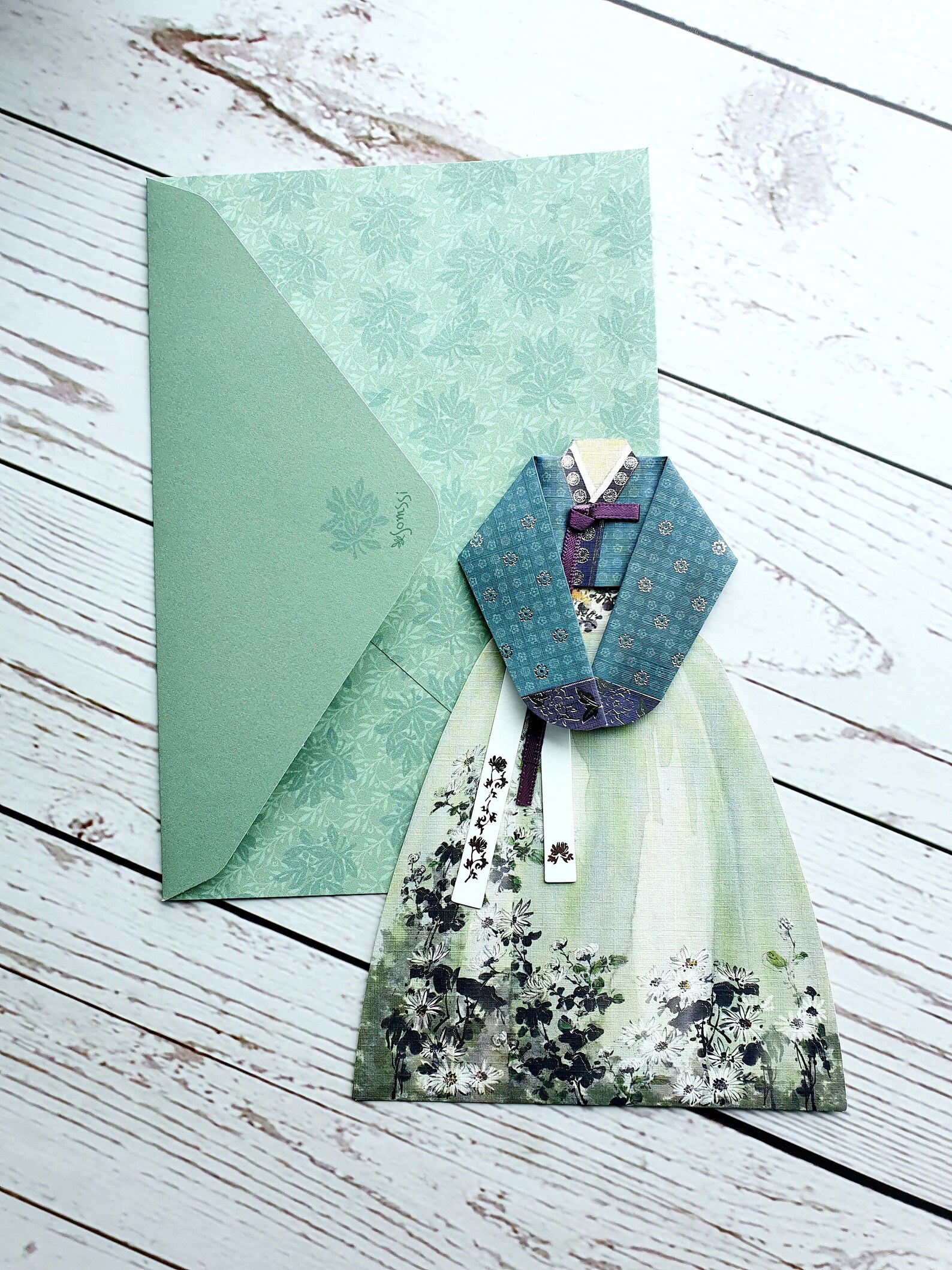 Korean Hanbok Card Korean Traditional Clothes Shape Special - Etsy