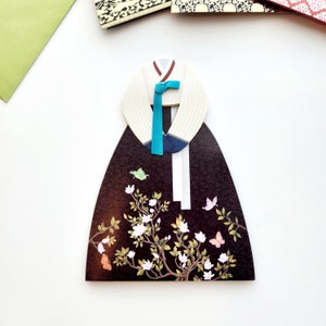 Korean Hanbok Card NEW - Korean Traditional Clothes Shape Special Card ...