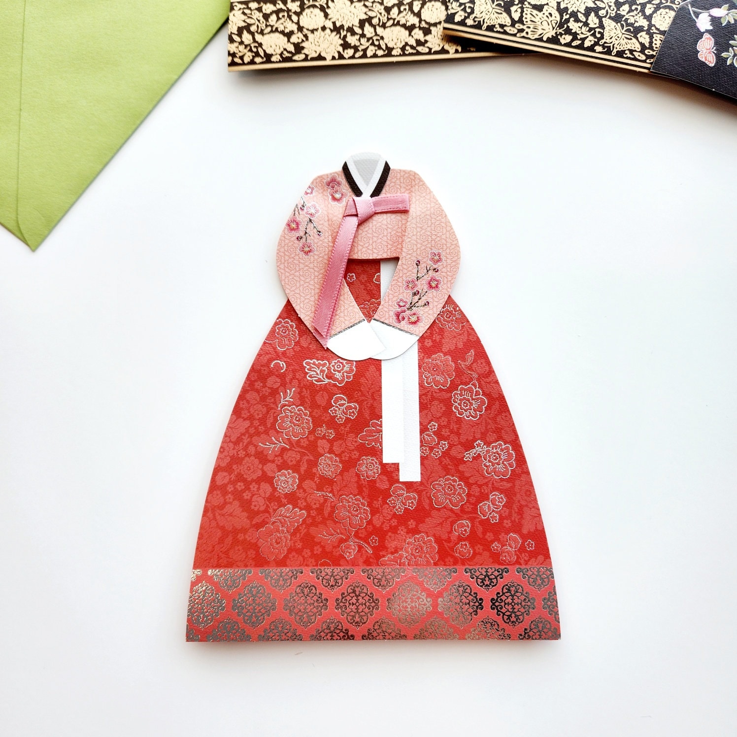 Korean Hanbok Card NEW - Korean Traditional Clothes Shape Special Card ...
