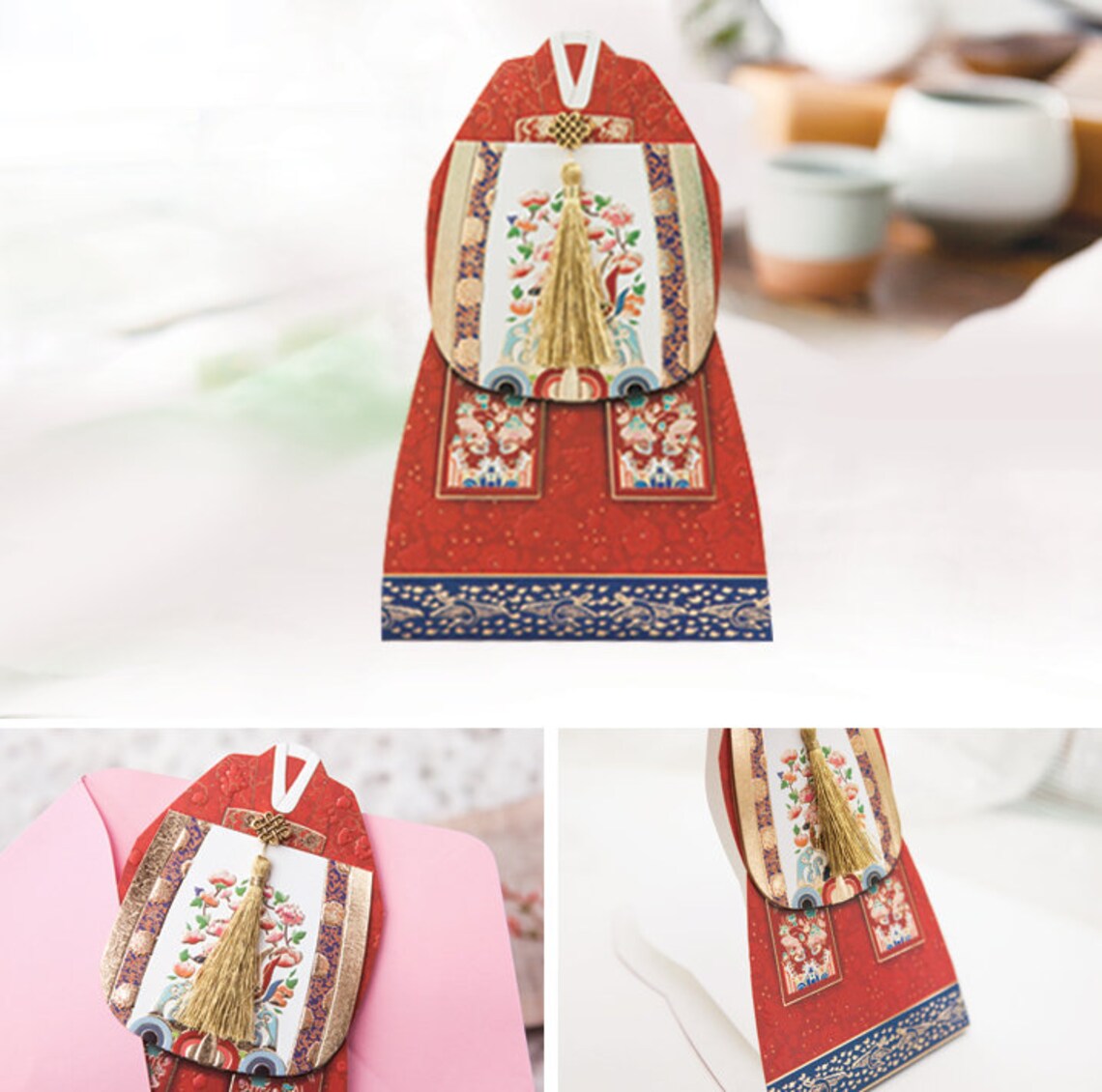 Korean Hanbok Card Ver.2 Korean Traditional Clothes Shape - Etsy