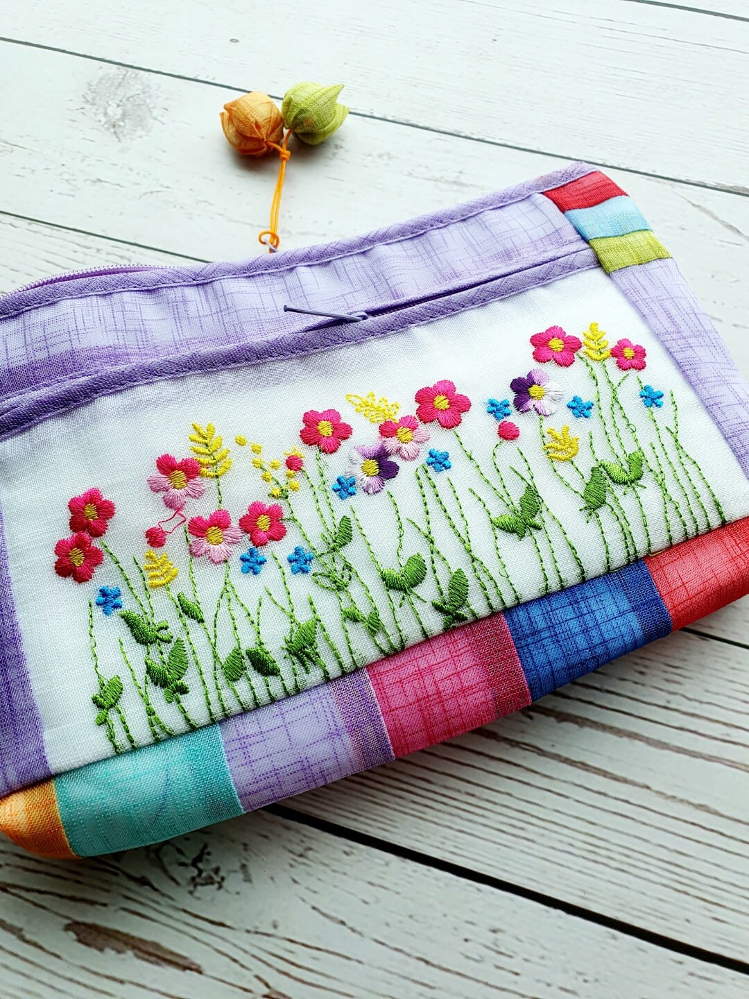 Korean Traditional Pouch - Patchwork & Embroidery - Etsy