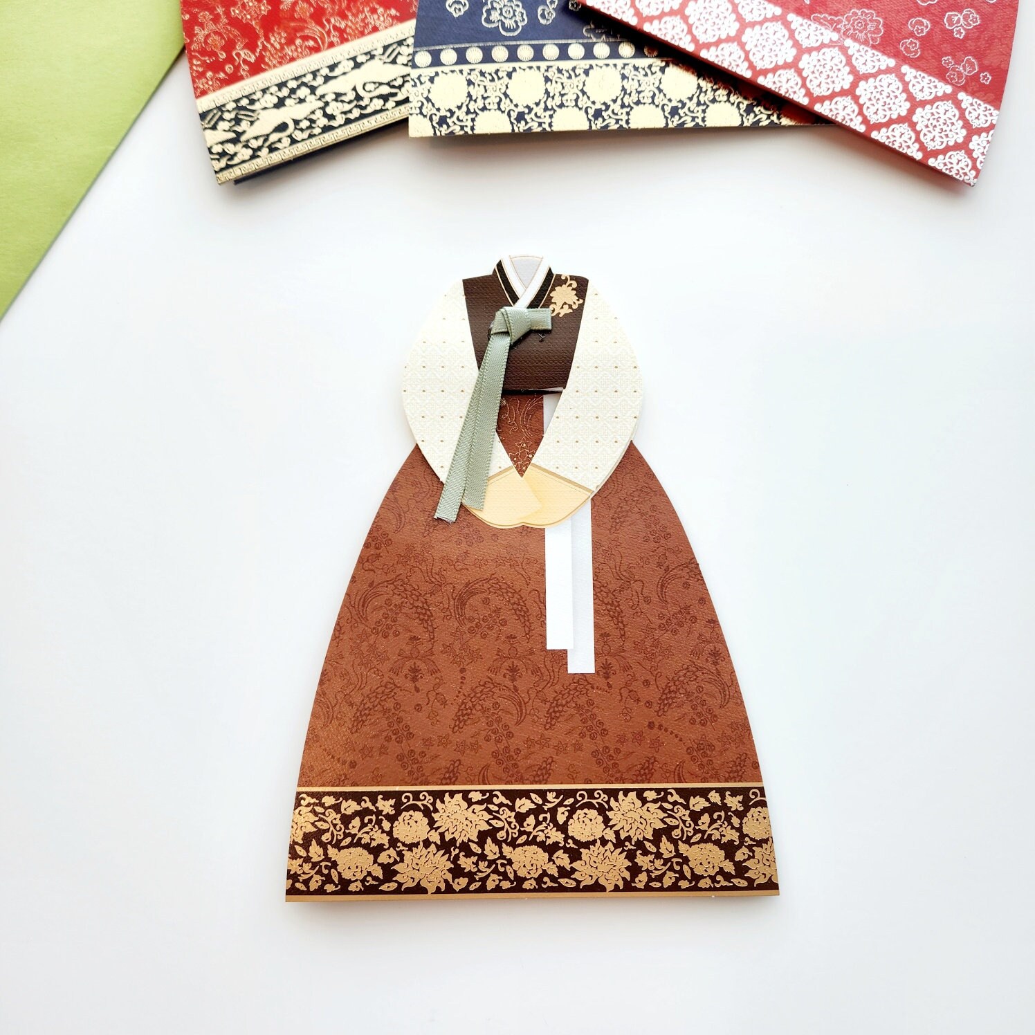 Korean Hanbok Card NEW - Korean Traditional Clothes Shape Special Card ...