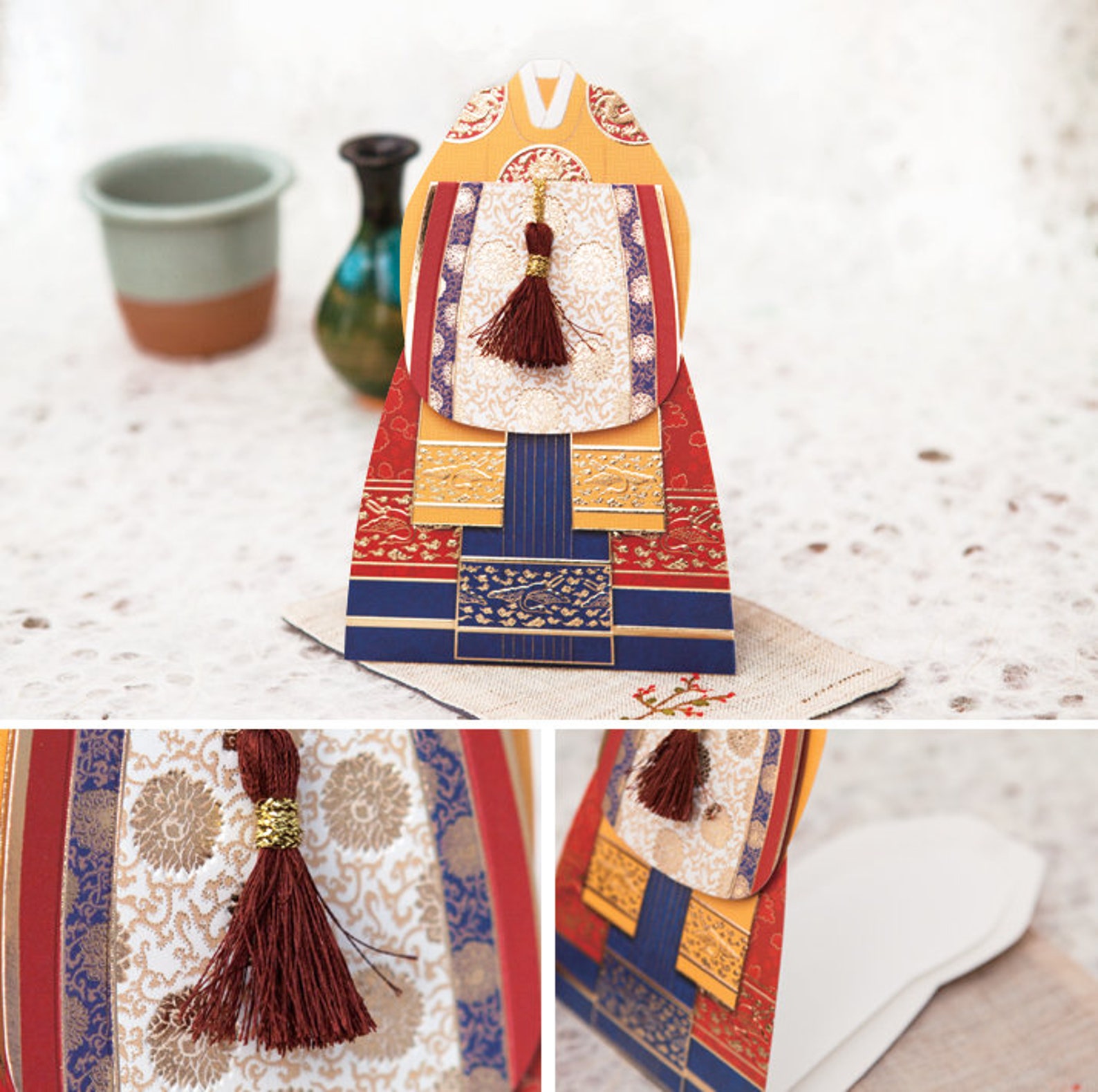 Korean Hanbok Card Ver.2 - Korean Traditional Clothes Shape Special ...