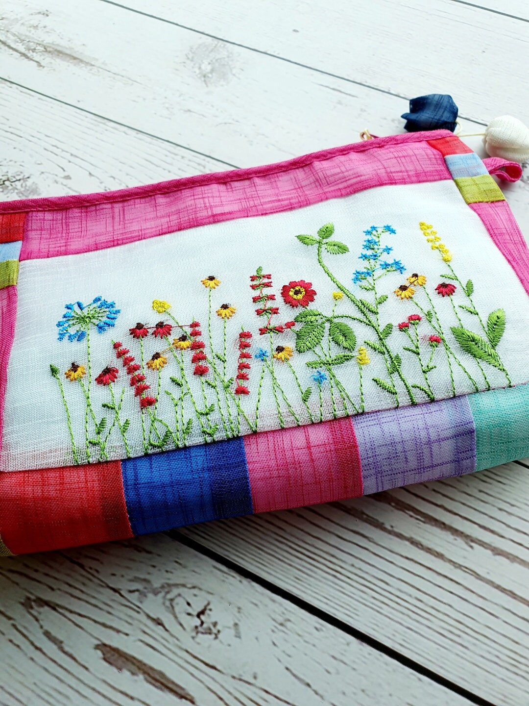 Korean Traditional Pouch - Patchwork & Embroidery - Etsy