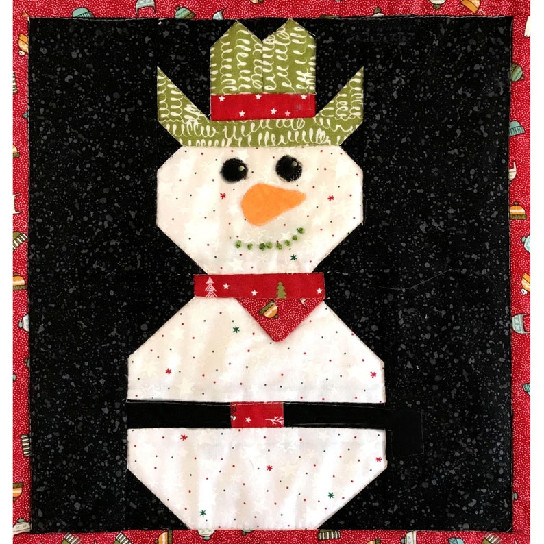 10.5" Cowboy Snowman Block. PDF Download. - Etsy