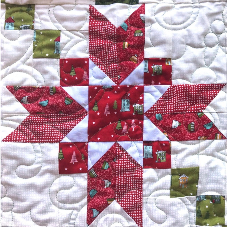 Happy Christmas Quilt or Wall Hanging PDF Pattern Ready to Download. 60 ...