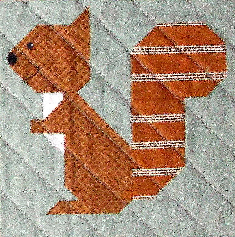 9.5" Squirrel Quilt Block Pattern PDF Download - Etsy