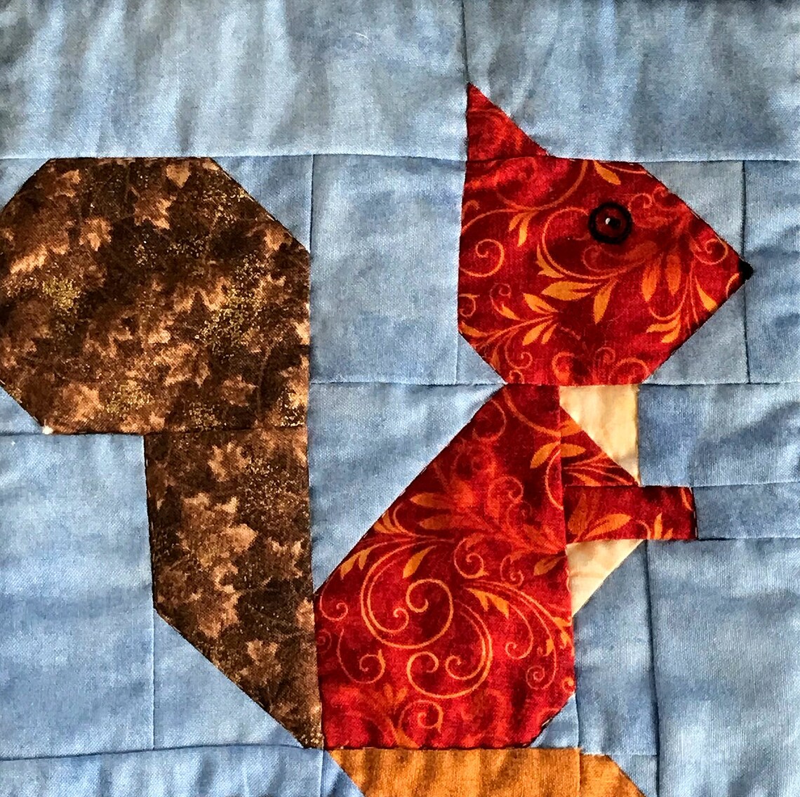 9.5" Squirrel Quilt Block Pattern PDF Download - Etsy