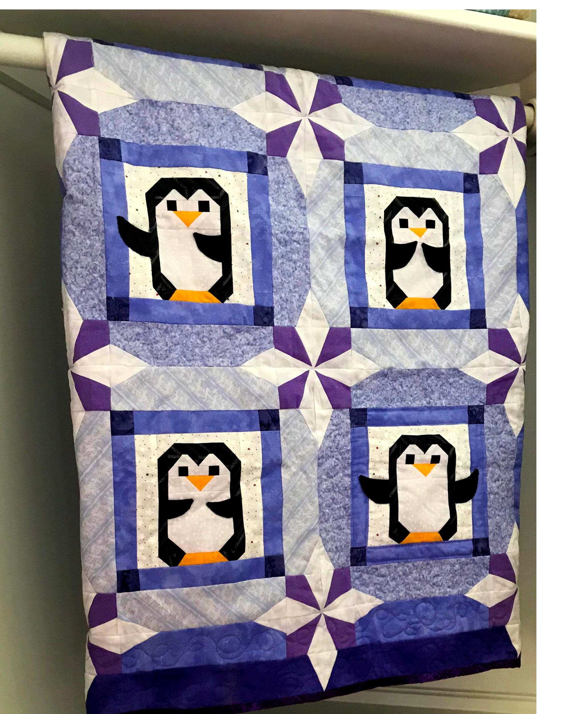 6.5 Inch Easy Penguin Quilt Block Pdf Pattern - Etsy