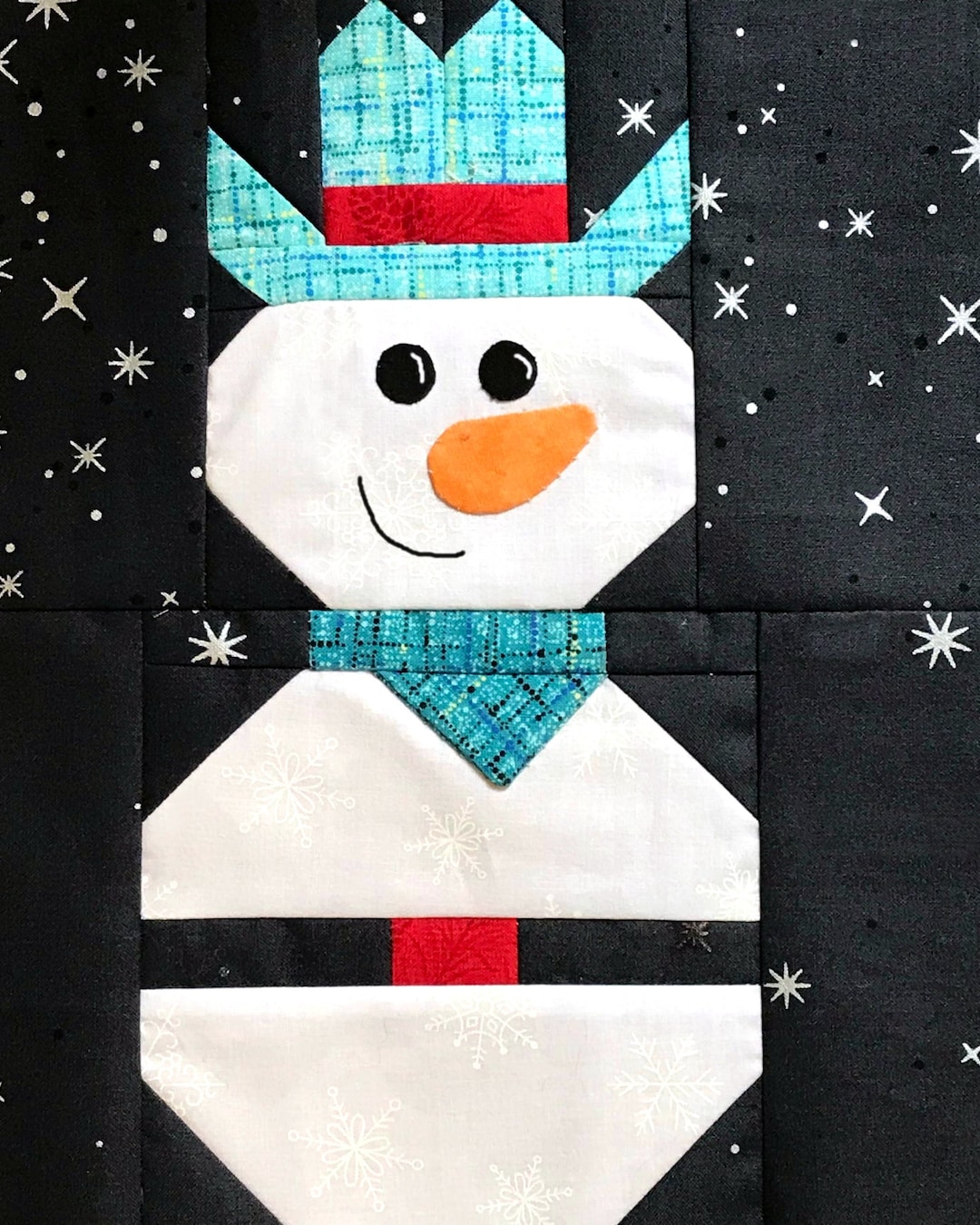 10.5" Cowboy Snowman Block. PDF Download. - Etsy