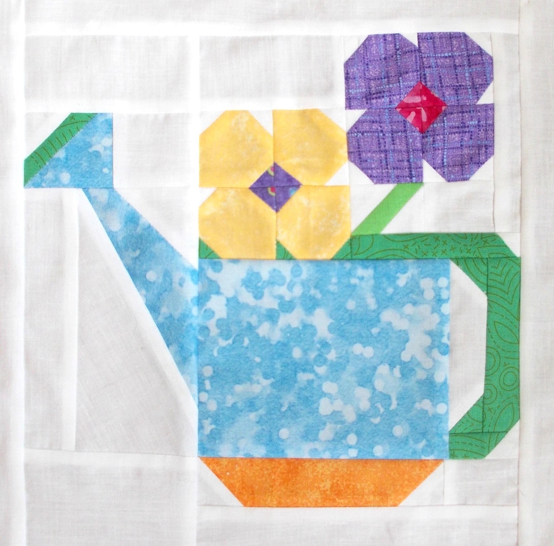 12.5 Inch Watering Can With Flowers Facing Right and Left Pattern Pdf ...