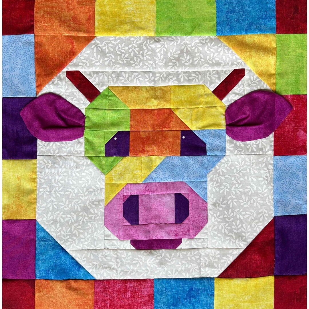 20 1/2 Inch Patchwork Pasture Cow Pattern Pdf - Etsy