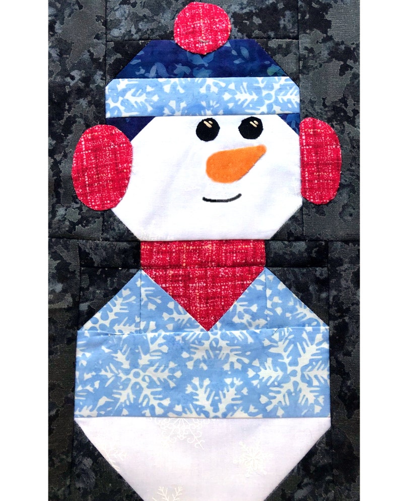 10.5 Winter Snowman Block Pdf Pattern. Use the Snow Folk Blocks to ...