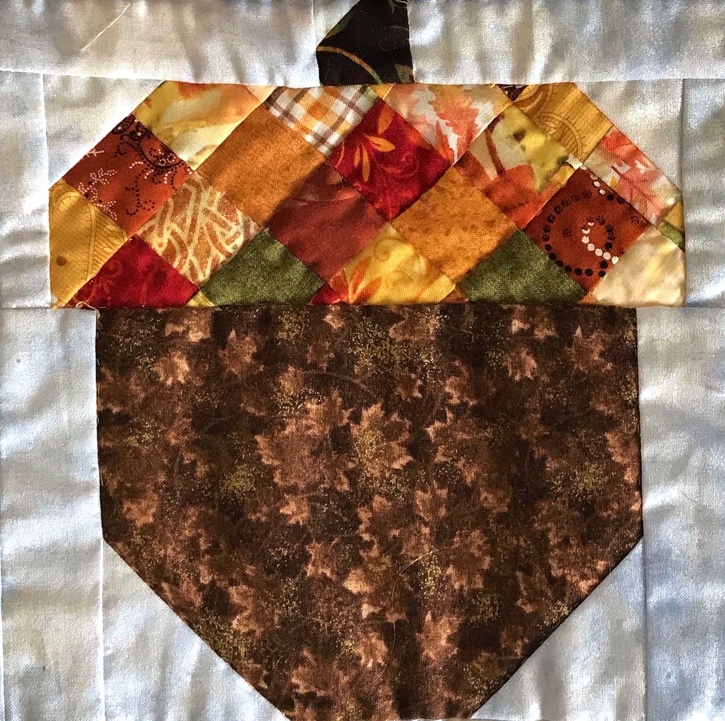 9.5" Acorn Quilt Block Pdf Pattern. - Etsy