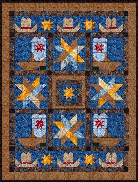 12 1/2 in Cowboy Boot Block Pattern Pdf - Etsy