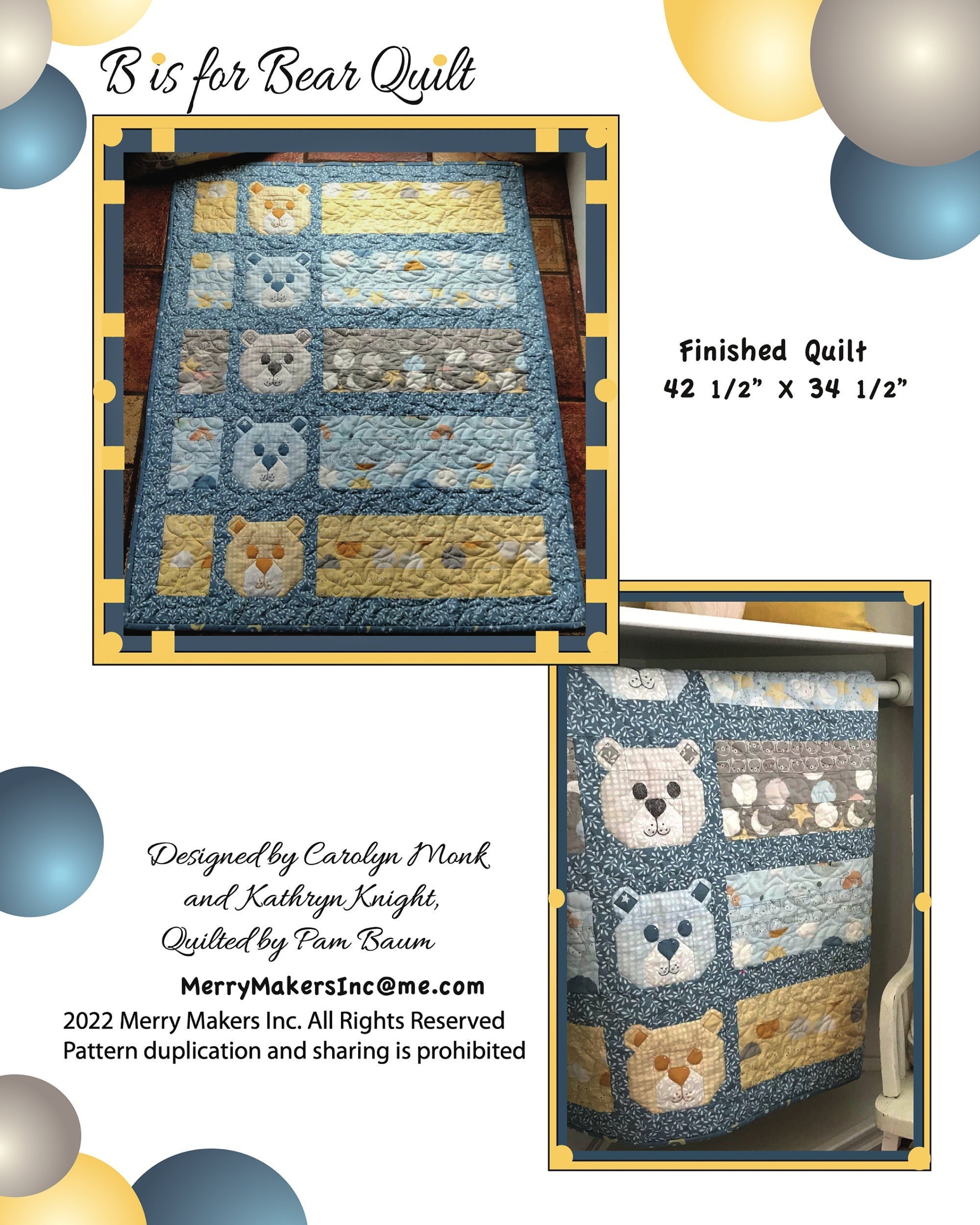 Baby Bear Quilt Pattern - Etsy