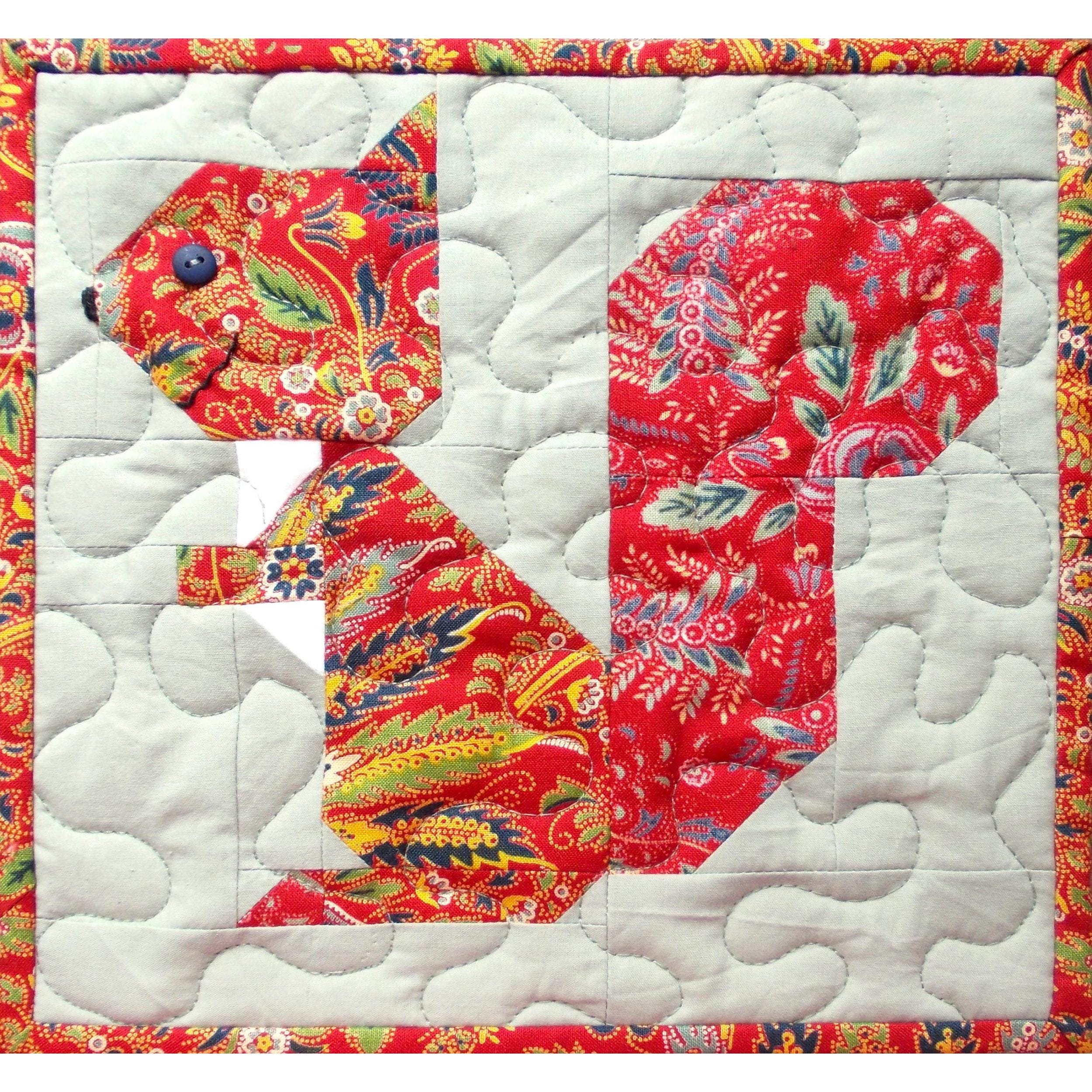 9.5" Squirrel Quilt Block Pattern PDF Download - Etsy