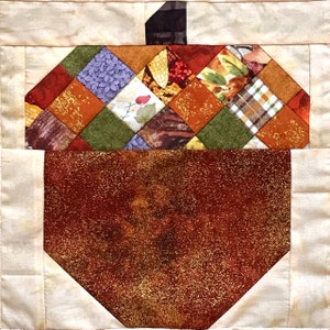 9.5" Acorn Quilt Block Pdf Pattern. - Etsy