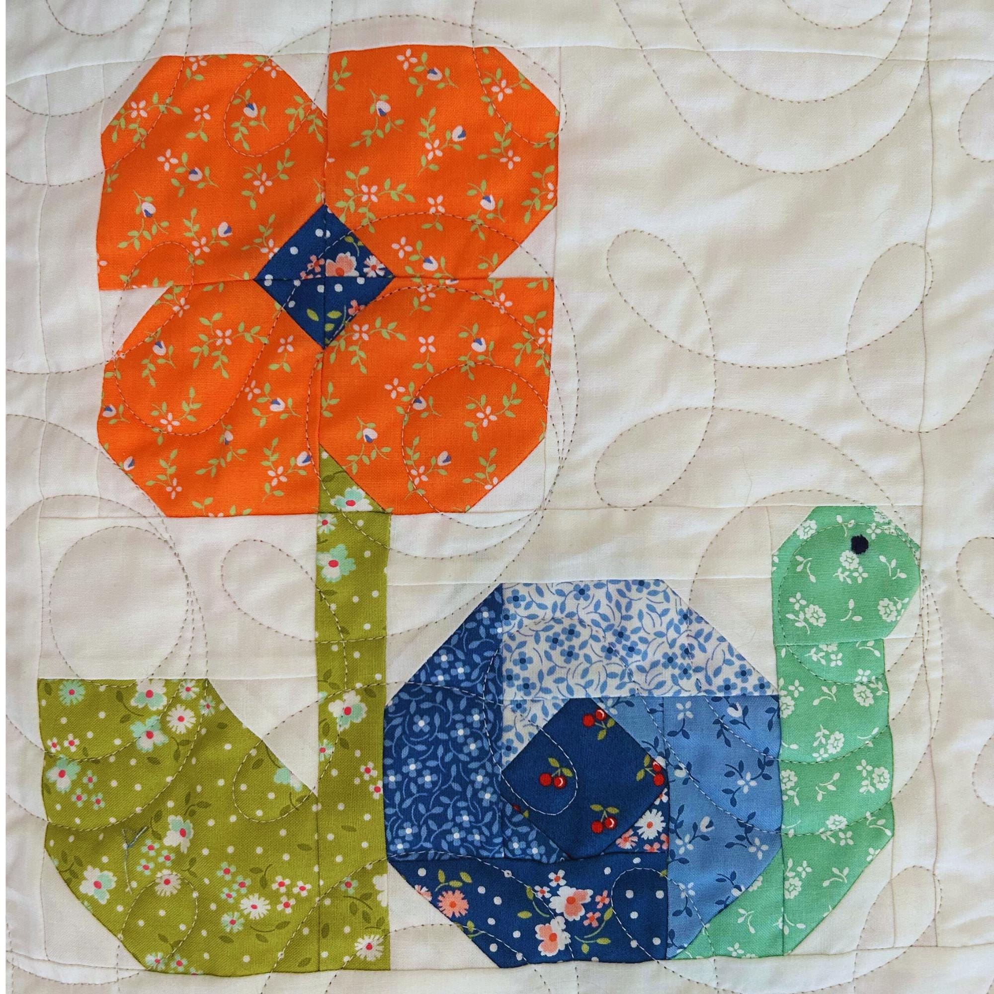 12.5 Inch Flower With Snail Facing Right and Left Pattern Pdf - Etsy