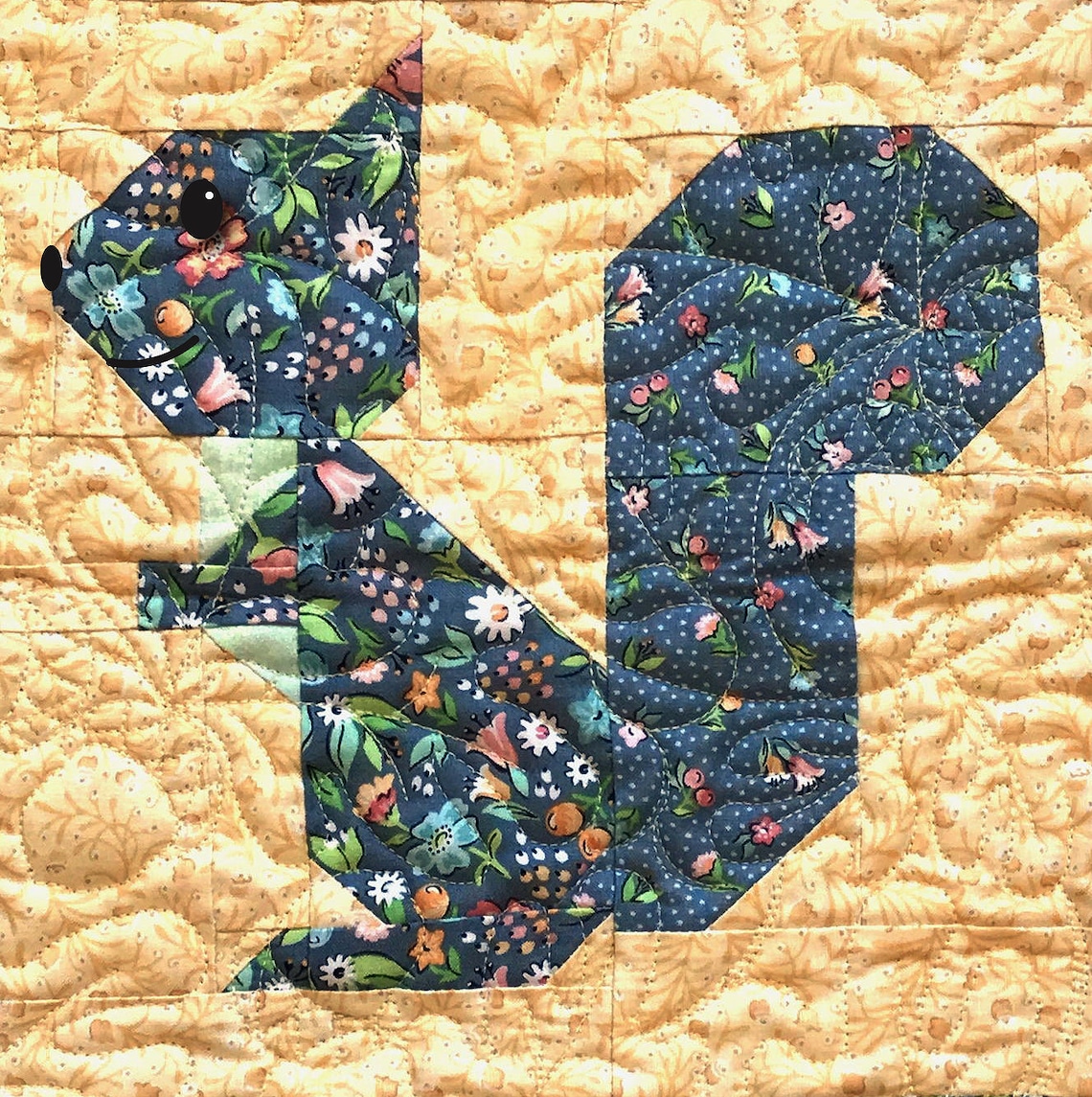 9.5" Squirrel Quilt Block Pattern PDF Download - Etsy