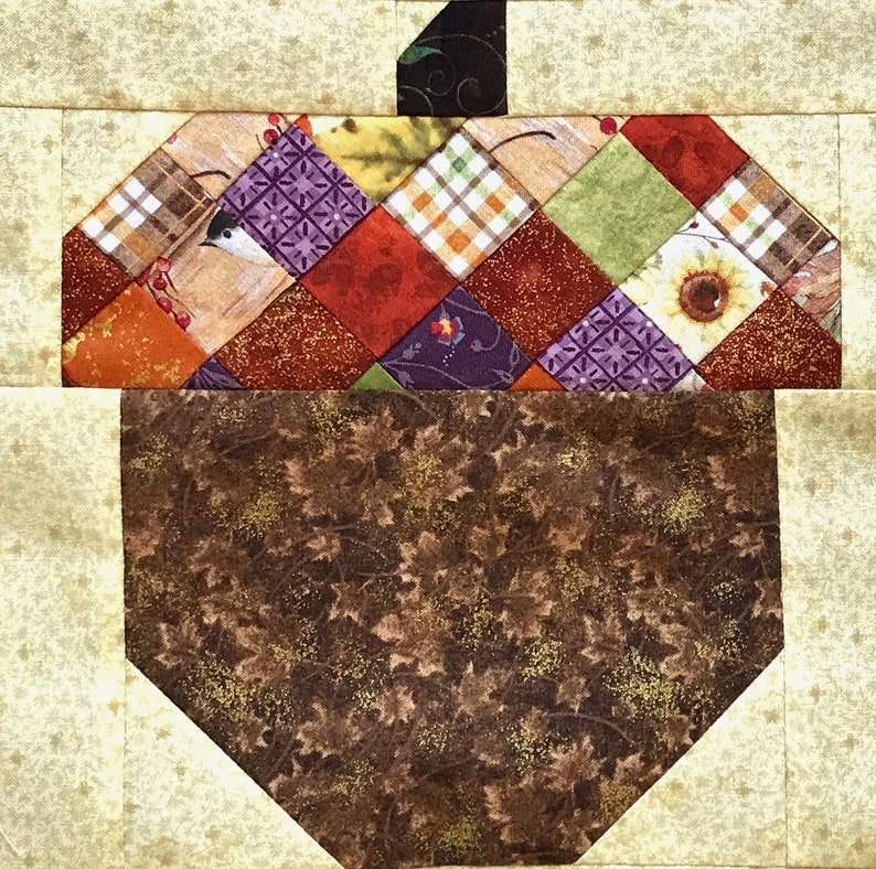 9.5" Acorn Quilt Block Pdf Pattern. - Etsy