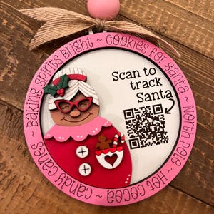 Santa Tracker QR Code Ornament, Norad Christmas Ornament, Farmhouse ...