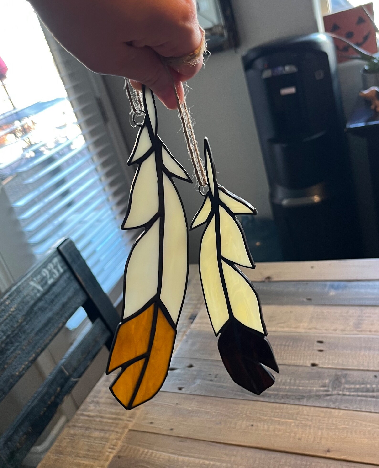 Stained Glass Eagle Feathers-set of Two in Gift Box - Etsy