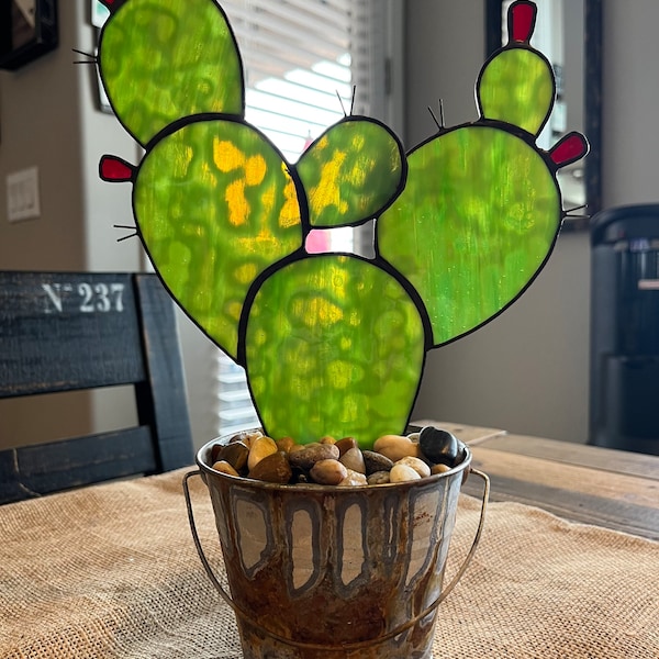 3d Cactus Stained Glass Pattern - Etsy