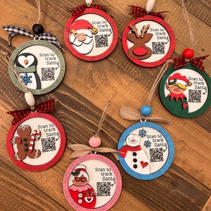 Santa Tracker QR Code Ornament, Norad Christmas Ornament, Farmhouse ...