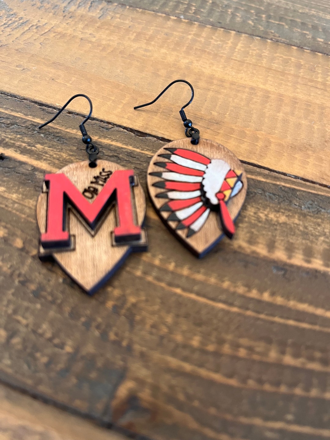 CUSTOM School Earring, School Pride Earrings, Custom High School ...