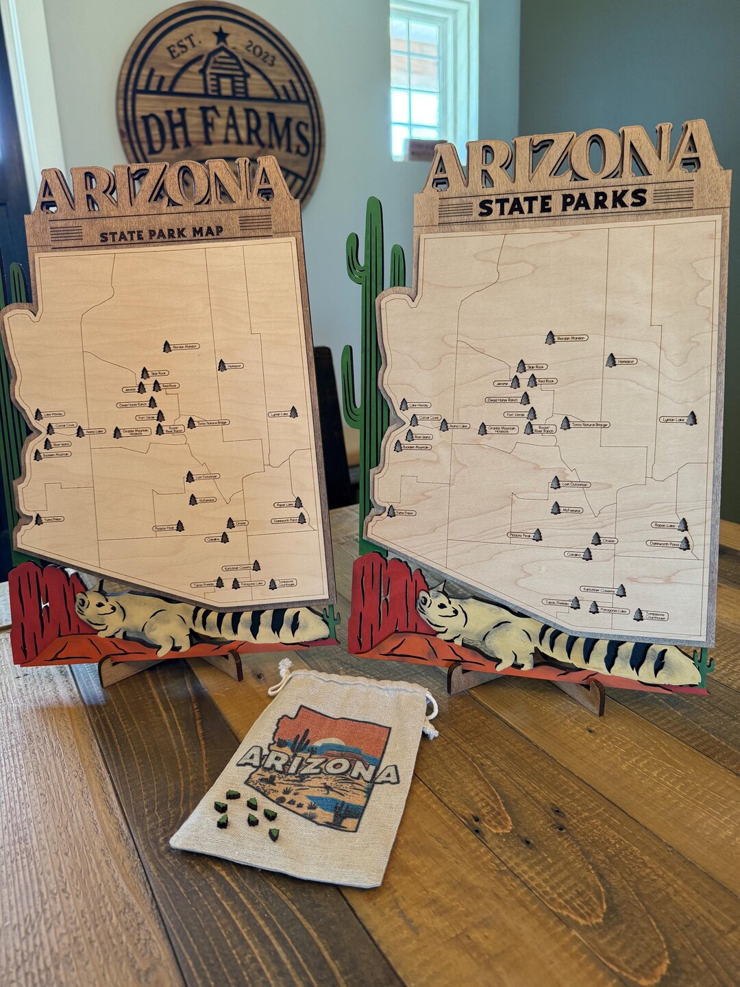 Arizona State Parks Map, Arizona, Handmade, State of Arizona Map ...