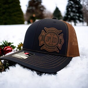 Indianapolis Fire Department Hat, IFD, Leather Patch, Richardson 112 ...