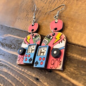 90's Kid Dangle Earrings, 90's Retro Earrings, Teardrop Earring, Dangle ...