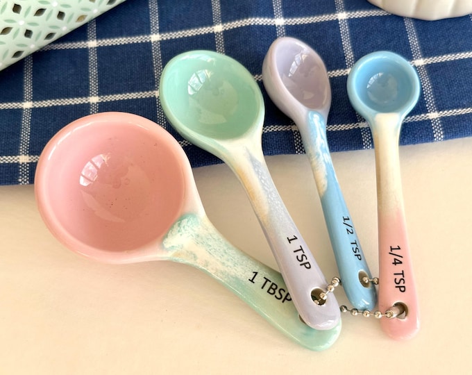 Ceramic Measuring Spoons, Measuring Spoon Set, Measuring Cups, Baking ...