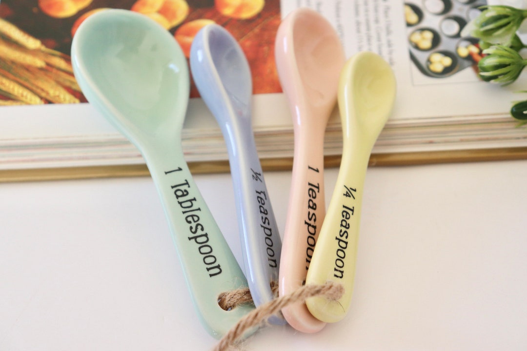 Ceramic Measuring Spoon Set, Measuring Spoons, Measuring Cups, Baking ...