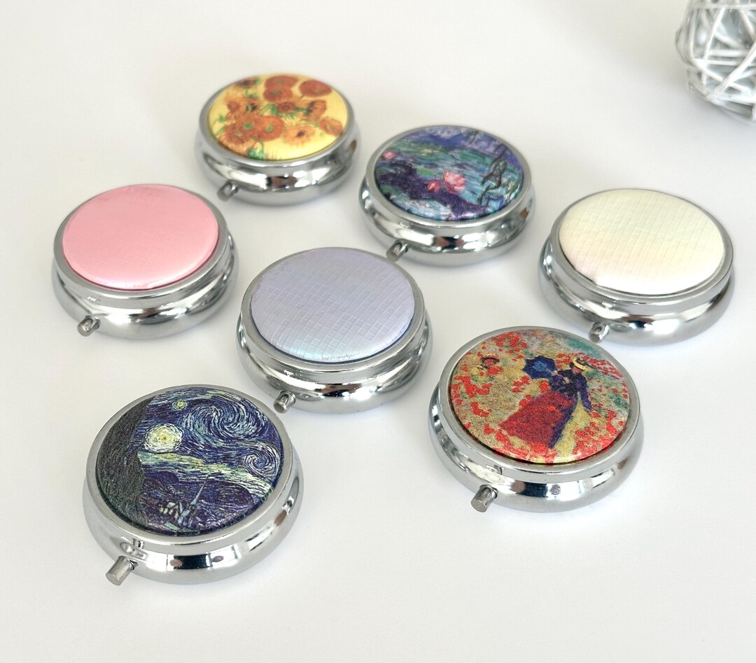 Pill Box With Mirror, | Pills Organiser | Medicine Organiser ...