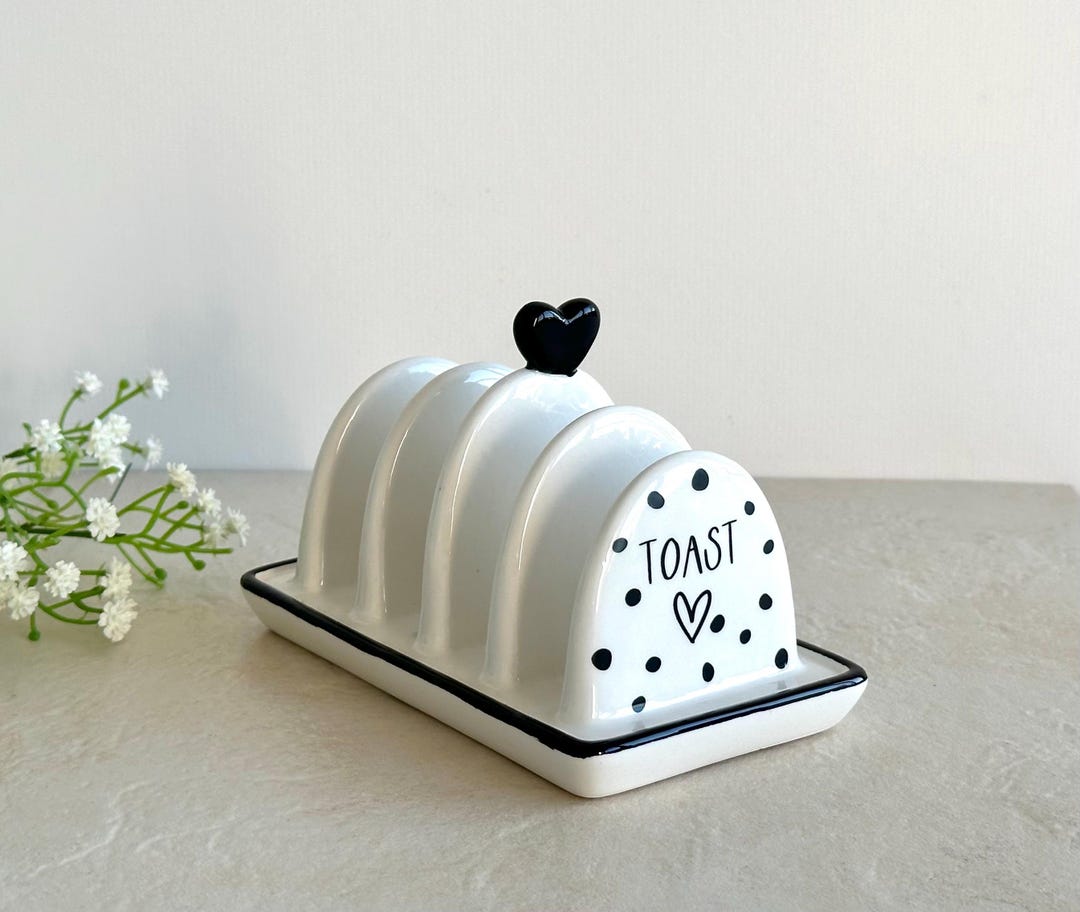 Heart Ceramic Toast Rack, Pottery Toast Holder, Kitchen Decor ...