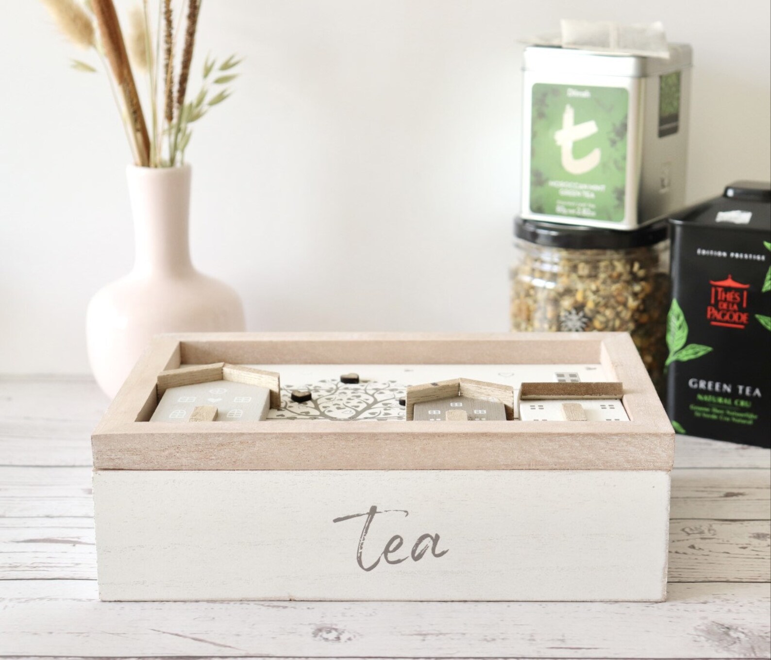 Tea Box Wooden Tea Box Tea Storage Tea Bag Holder Tea - Etsy