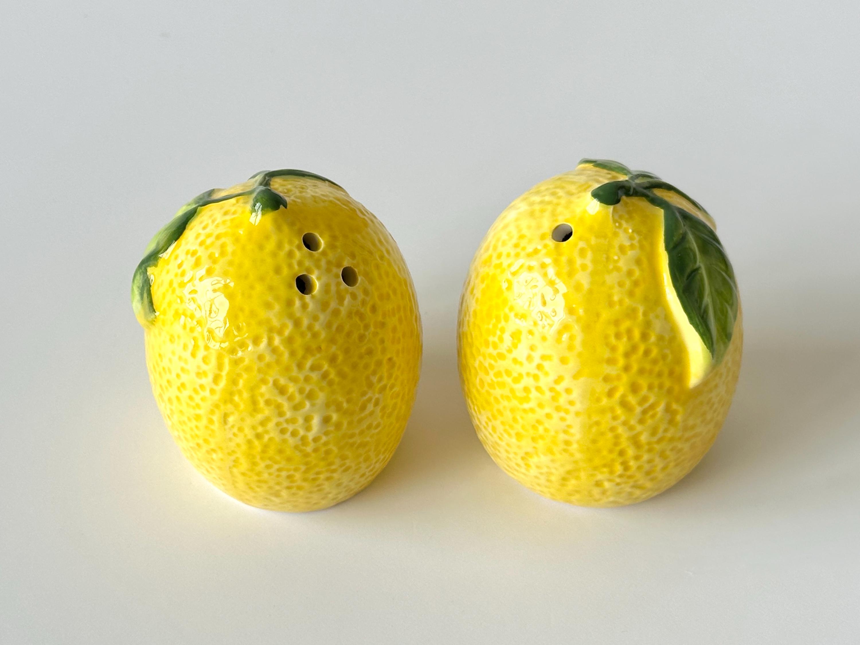 Salt and Pepper Shakers, Lemon Salt and Pepper Jars, Citrus Decor, Salt ...