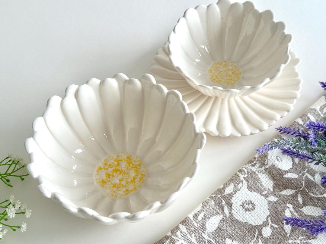 Ceramic Daisy Shaped Bowl, Snack Bowl, Salad Bowl, Daisy Plate, Wild ...